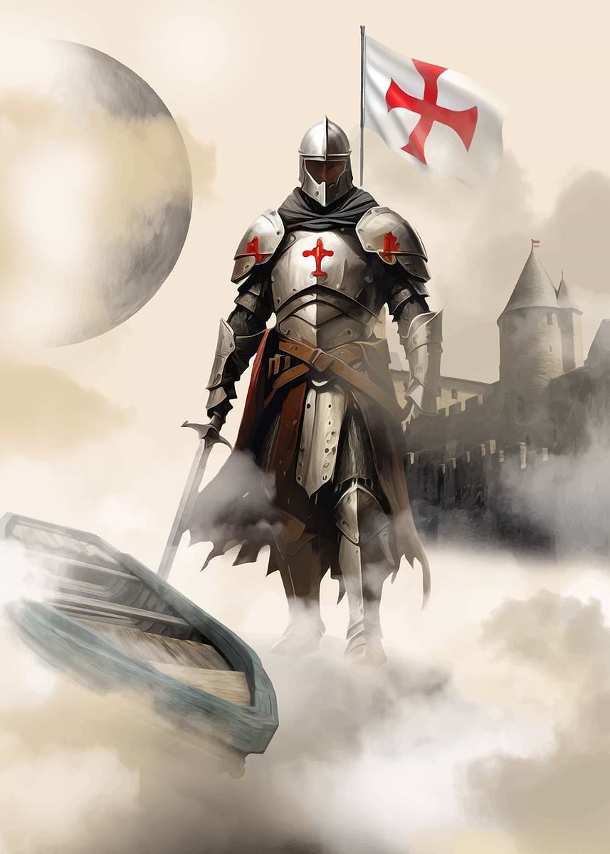 'Templar King ' Poster, picture, metal print, paint by Art Creative ...