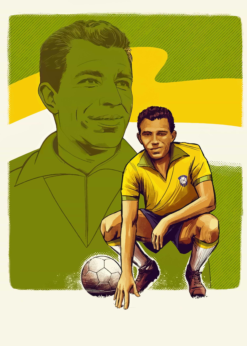 'legend brazillian football' Poster, picture, metal print, paint by ...
