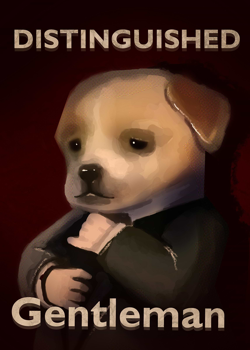 'distinguished gentleman ' Poster, picture, metal print, paint by wine ...
