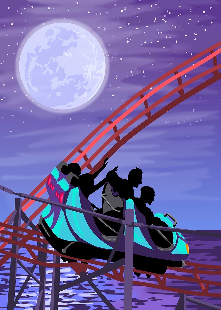 'Moonlight Ride' Poster, picture, metal print, paint by Tims Roller ...