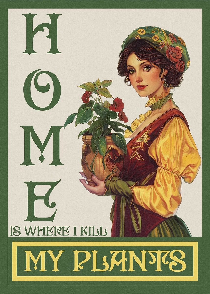 'Funny Plant Owner Gift' Poster, picture, metal print, paint by Mircea ...