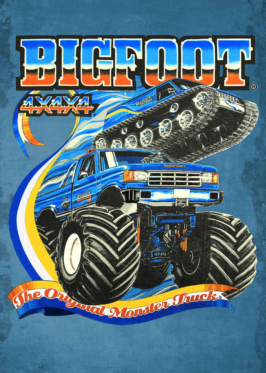 'Monster Truck Graphic 13' Poster, picture, metal print, paint by ...