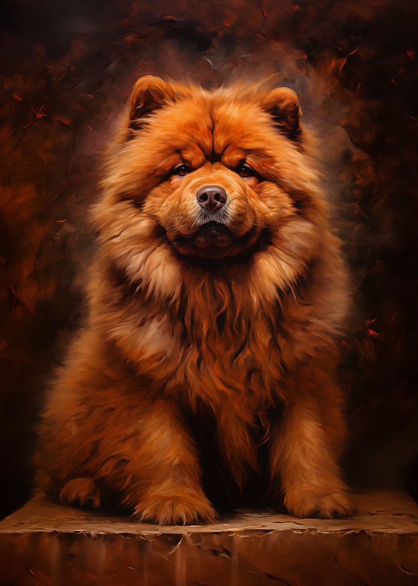 'Chow chow dog' Poster, picture, metal print, paint by PetsArt Design ...