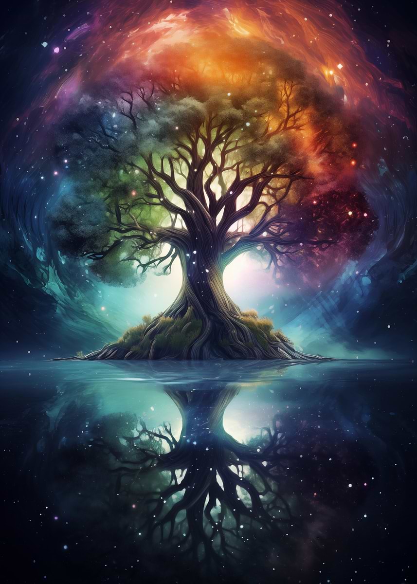 'Space Of Tree' Poster, picture, metal print, paint by Aidan Pena ...