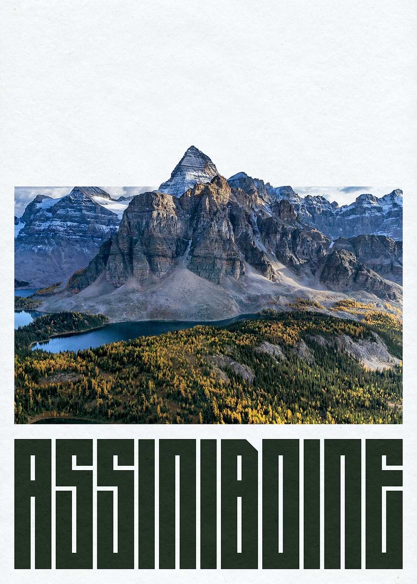 'Mount Assiniboine Canada' Poster, picture, metal print, paint by ...