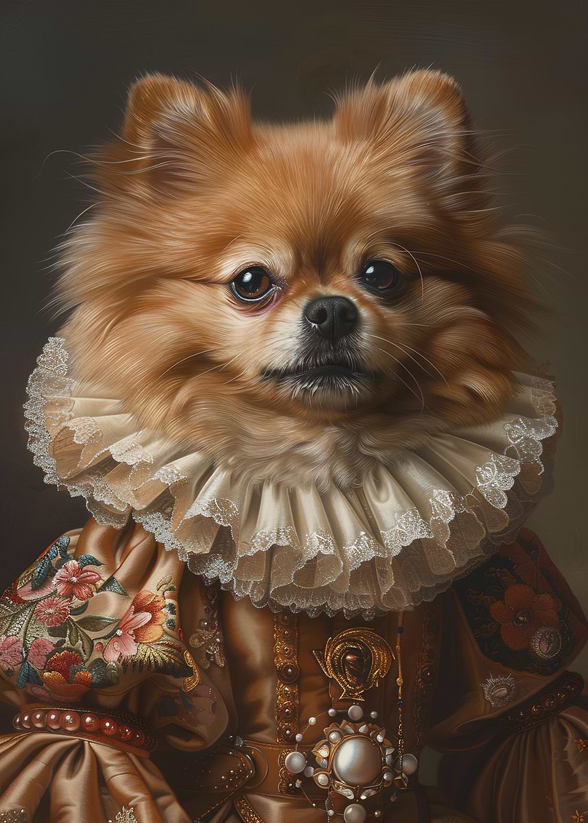 'pomeranian dog Pommy' Poster, picture, metal print, paint by Beautiful ...