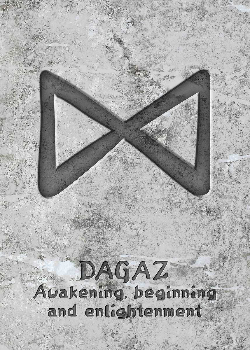 'Dagaz Rune Symbols' Poster, picture, metal print, paint by ...