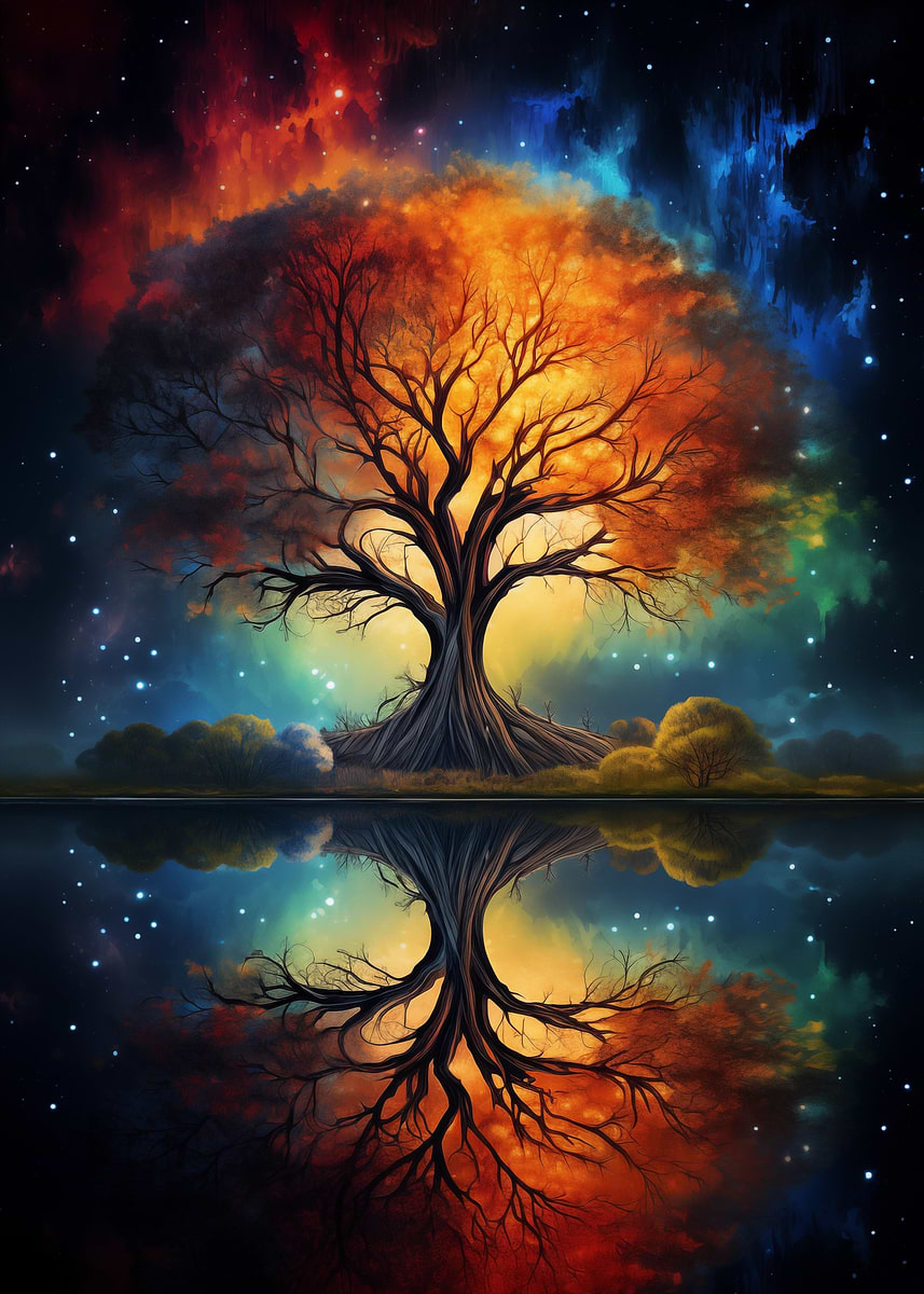 'space of tree' Poster, picture, metal print, paint by Aidan Pena ...