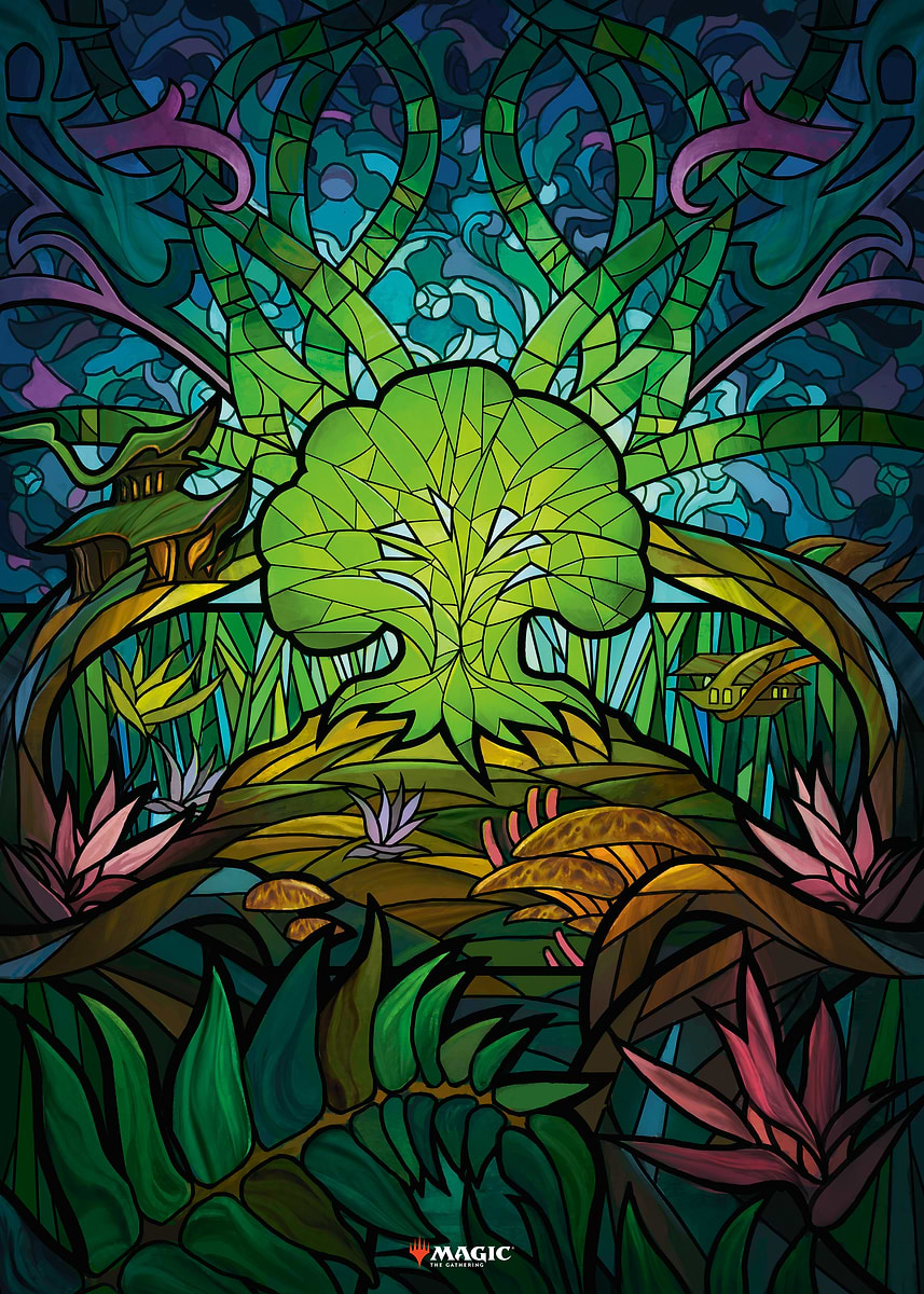 'Stained-Glass Forest' Poster, picture, metal print, paint by Magic The ...