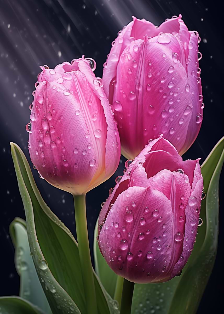 'Tulip Flower' Poster, picture, metal print, paint by ELYussArt | Displate