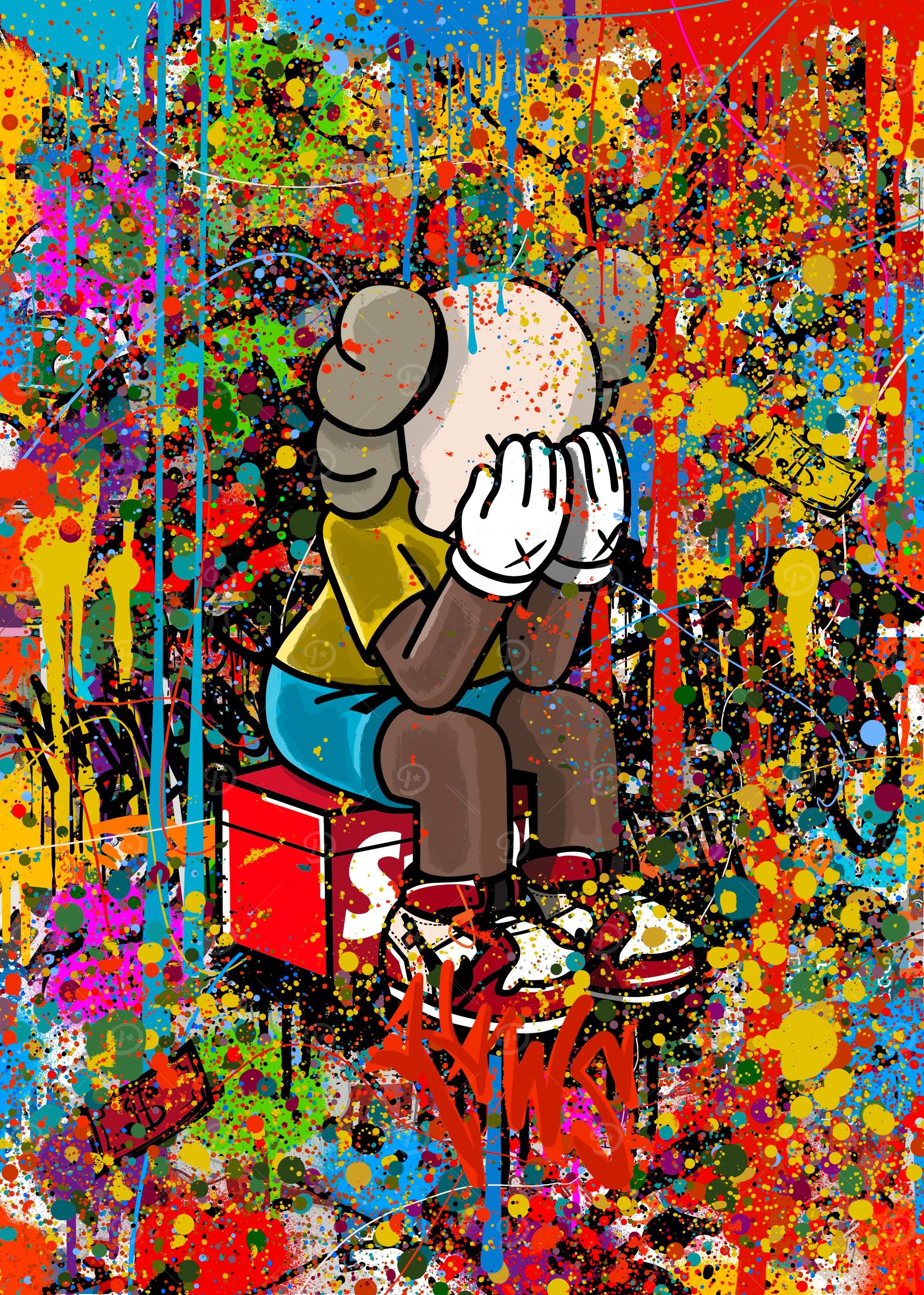 'Kaws graffiti' Poster, picture, metal print, paint by Biopic Studio ...