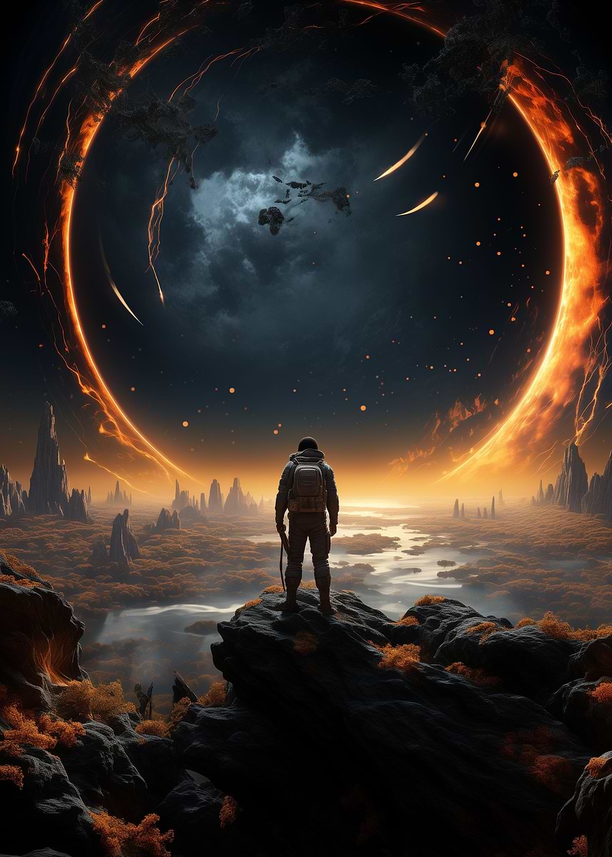 'Ring Fire' Poster, picture, metal print, paint by Rifqi Adi Purnama ...