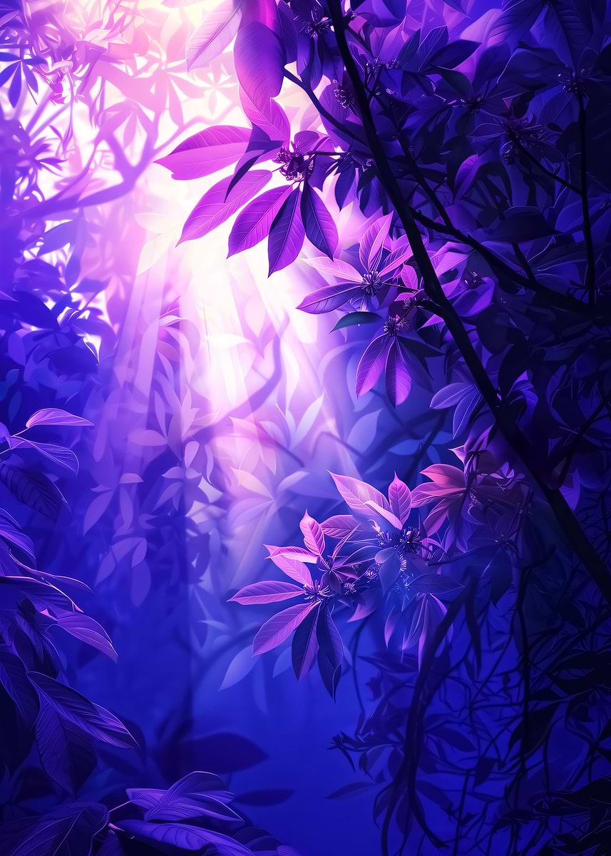 'Purple Nature' Poster, picture, metal print, paint by Undermountain ...