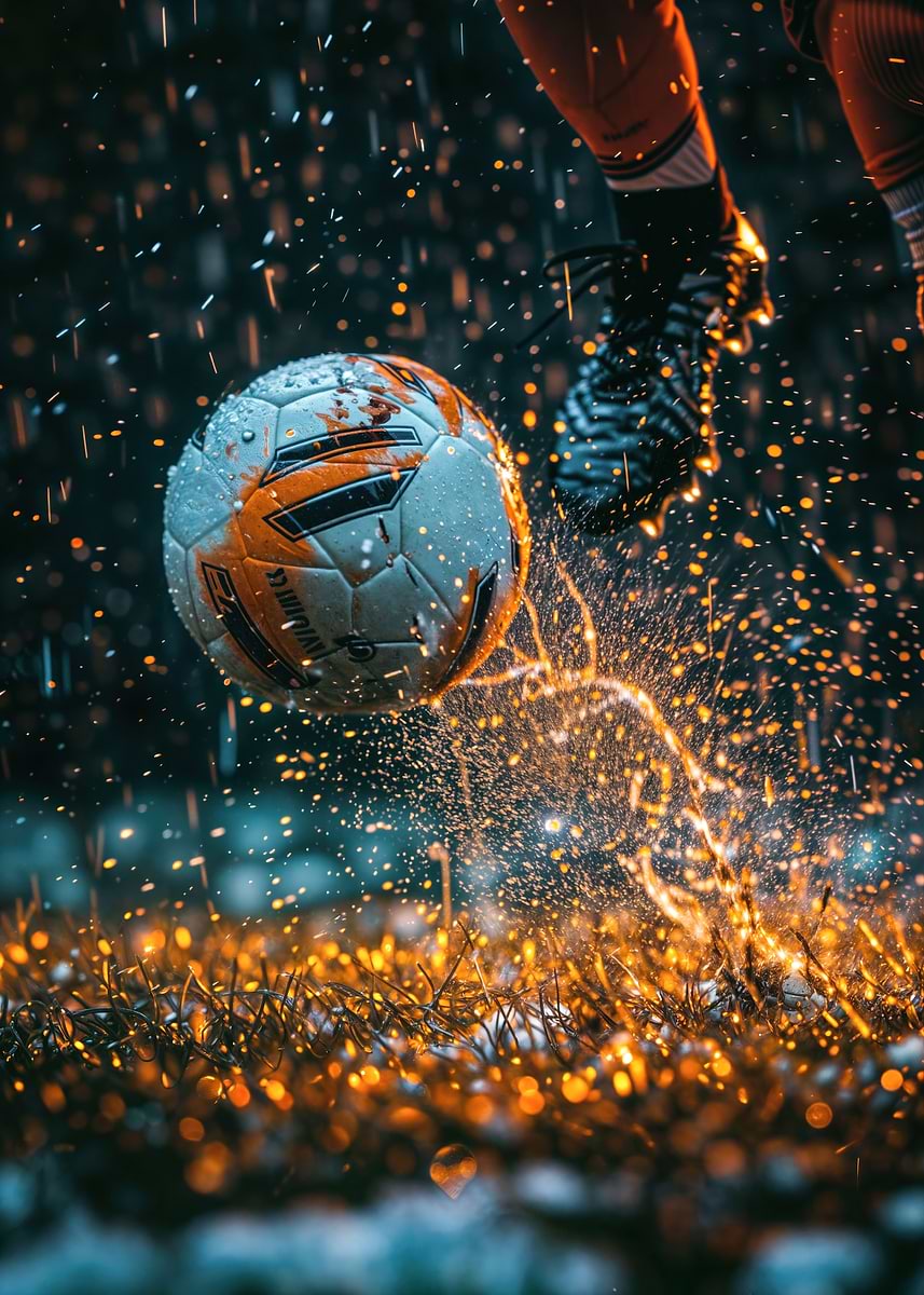 'football soccer ball' Poster, picture, metal print, paint by Adel S ...