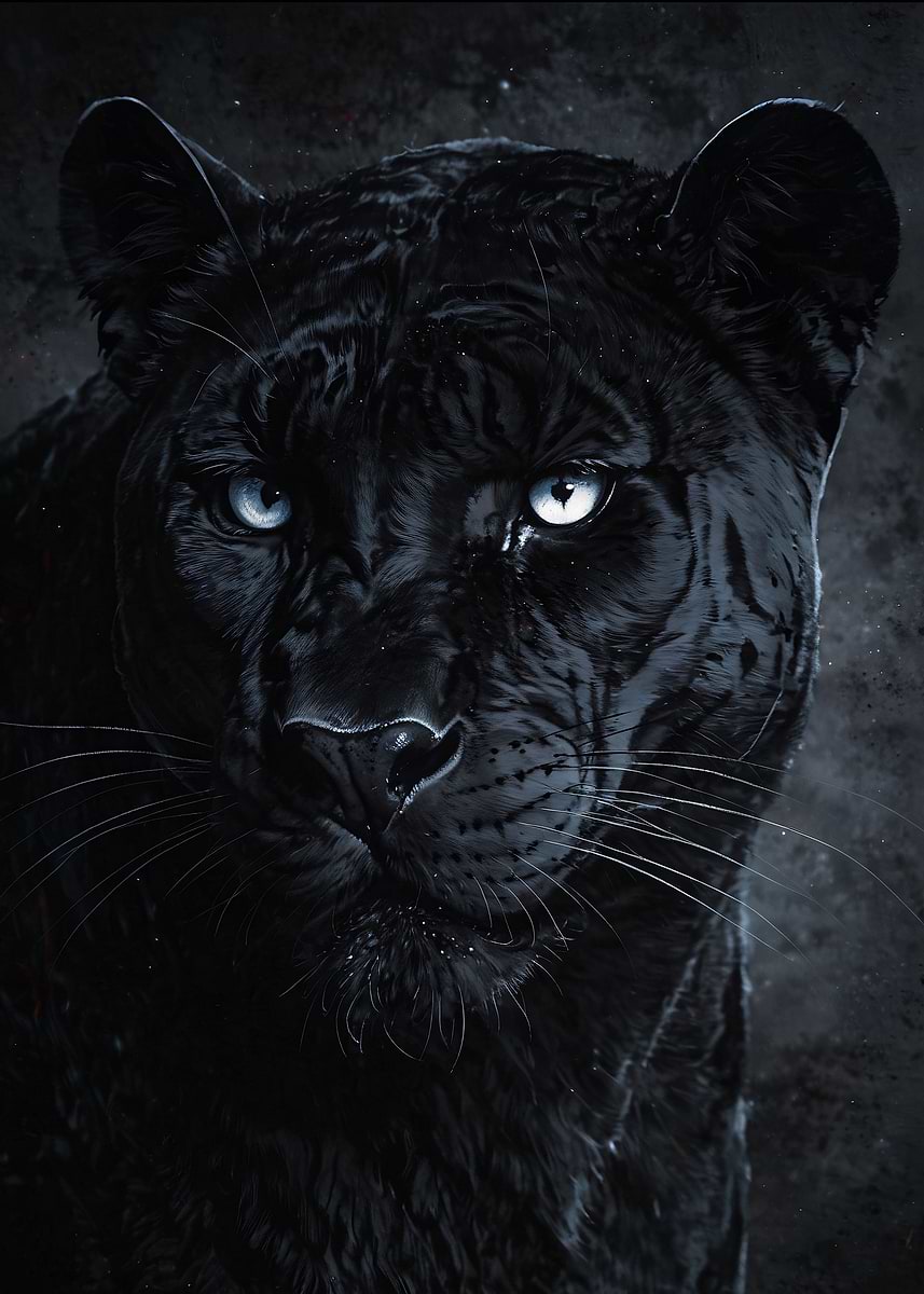 'Black Panther Focus' Poster, picture, metal print, paint by Shamoon ...