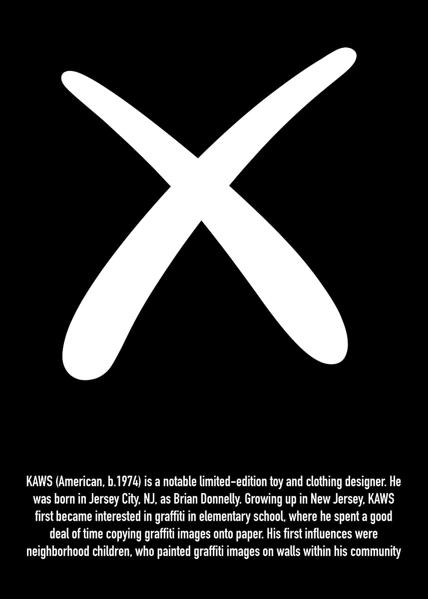'Kaws history' Poster, picture, metal print, paint by Lardis Art | Displate