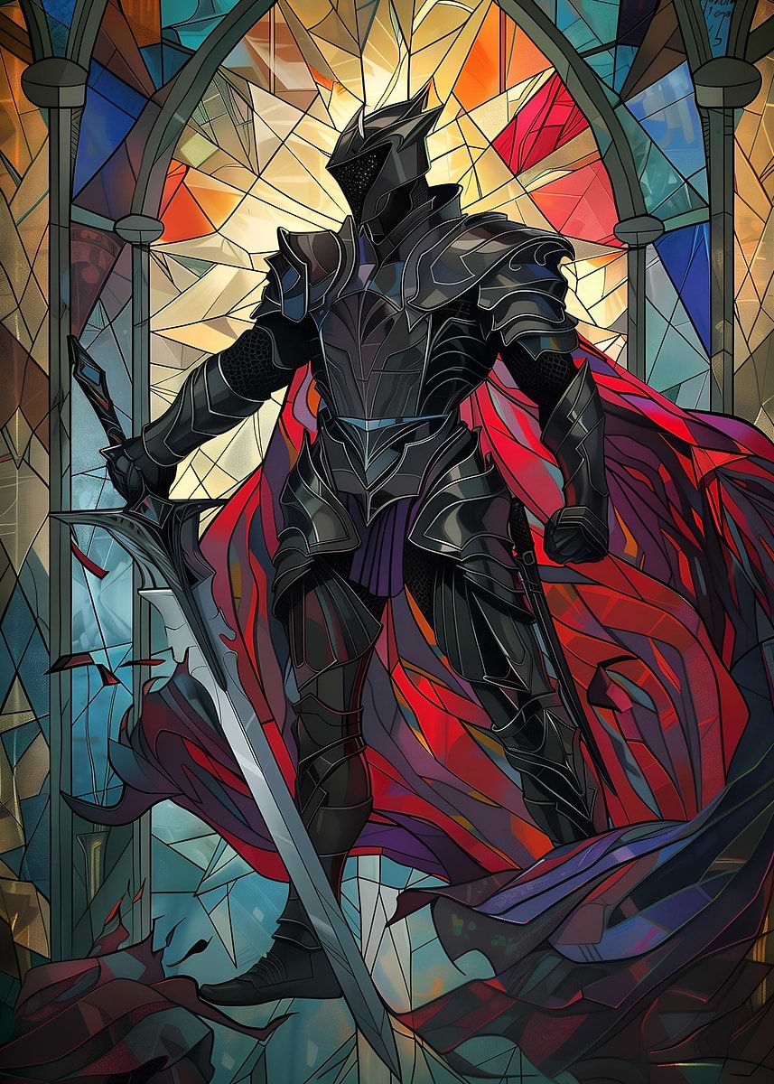 'Noble Black Knight' Poster, picture, metal print, paint by Iwoko ...