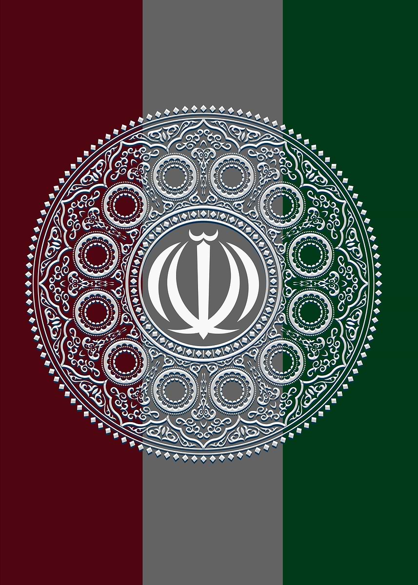 'Iran Flag National Pride' Poster, picture, metal print, paint by noer ...