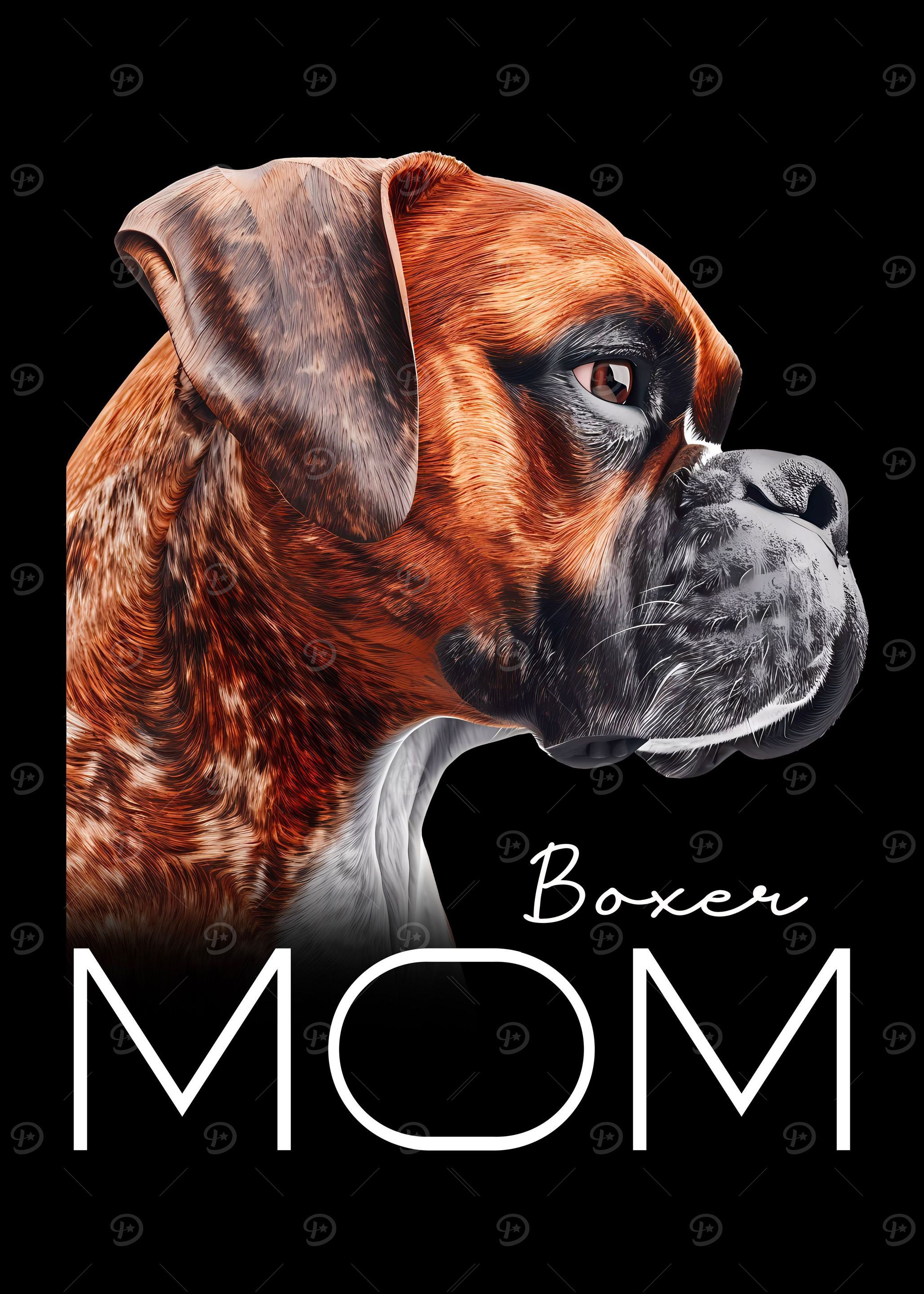 'Boxer Mom' Poster, picture, metal print, paint by Henning Seifert ...
