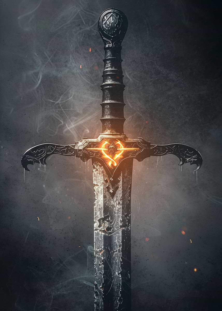 'Legendary Sword' Poster, picture, metal print, paint by Michael de ...