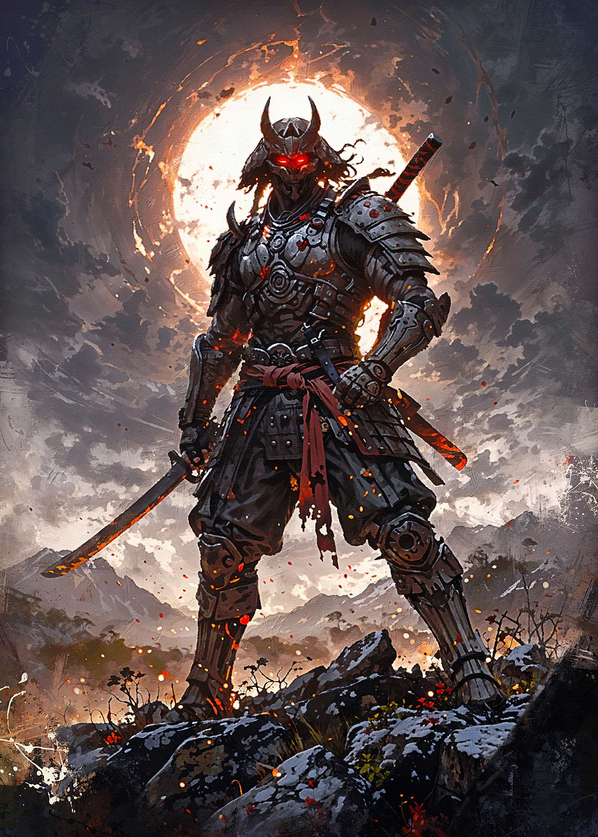 'The Unwavering Samurai' Poster, picture, metal print, paint by ...