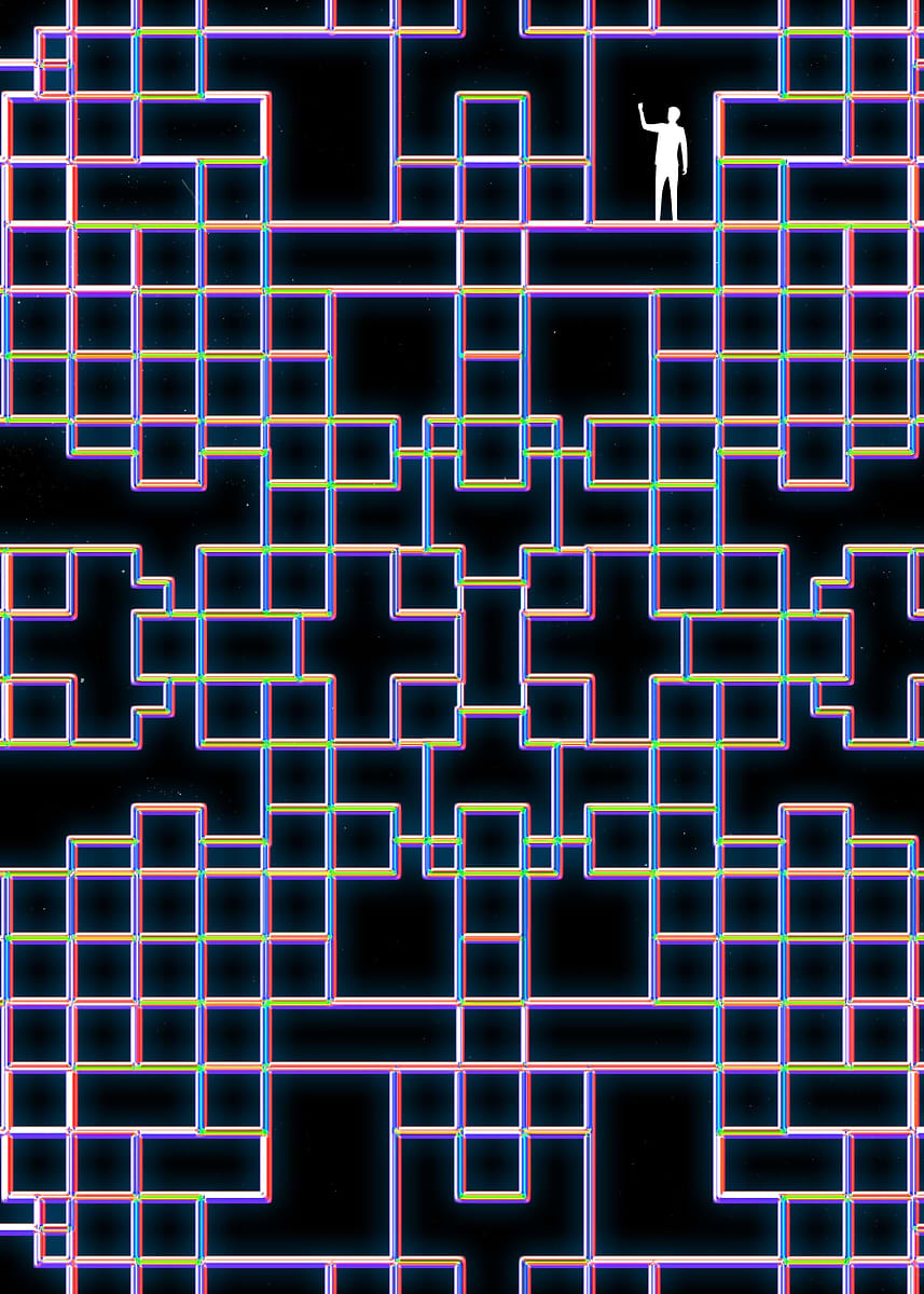 'Arcade Maze' Poster, picture, metal print, paint by Visions of Elvedon ...