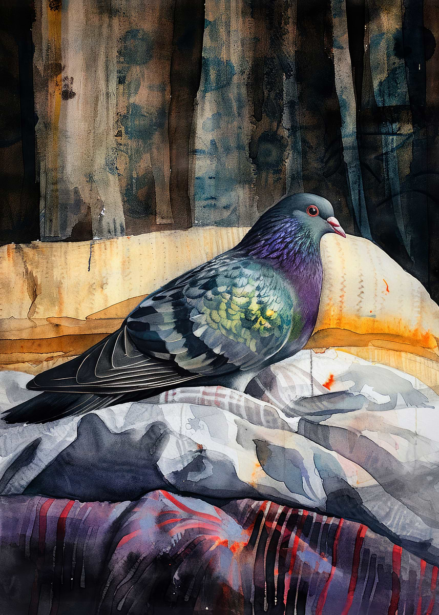 'Dove illustration art' Poster, picture, metal print, paint by JBJart ...