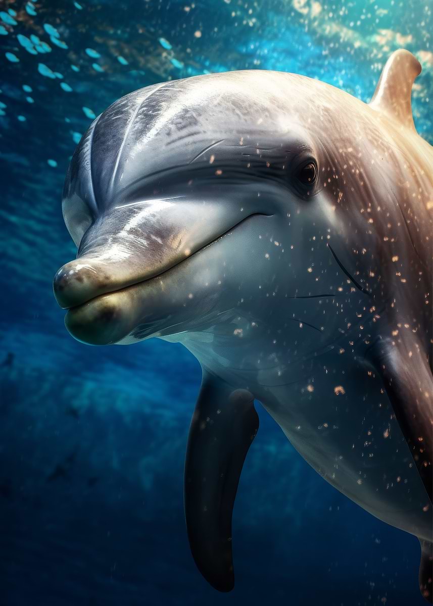 'Dolphin' Poster, picture, metal print, paint by Graphics GC | Displate