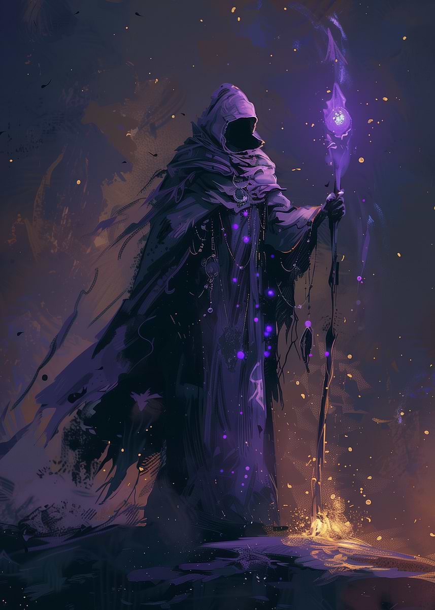 'Dark wizard' Poster, picture, metal print, paint by Iwoko | Displate