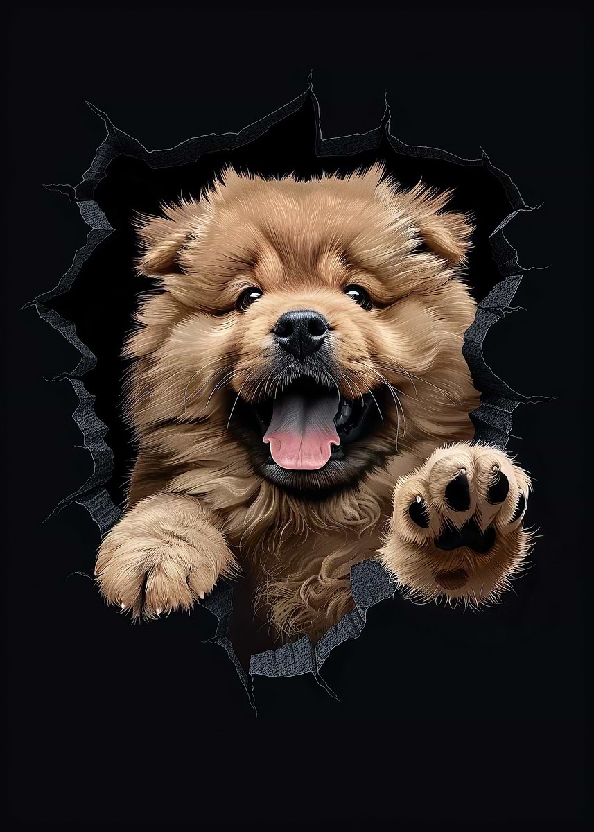 'Chow Chow' Poster, picture, metal print, paint by Henning Seiffert ...