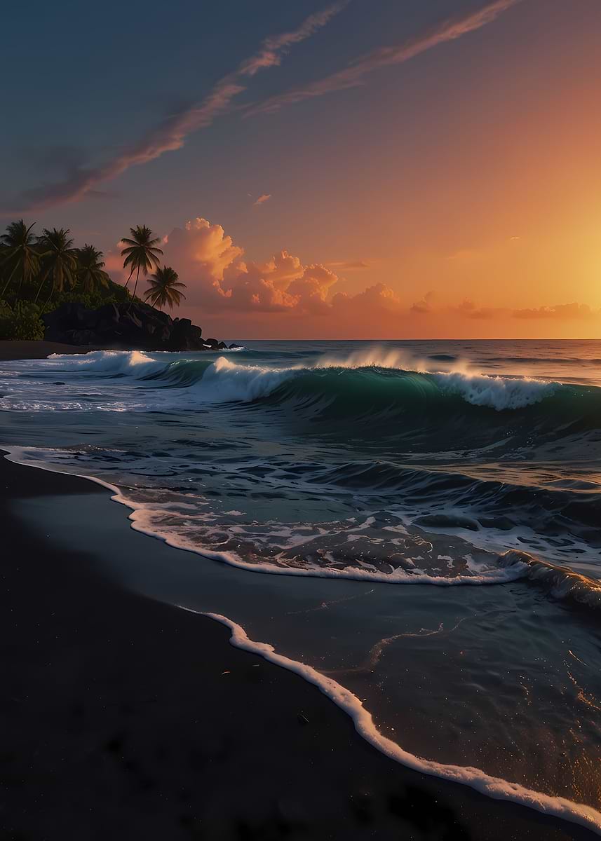 'Breathtaking Sunset' Poster, picture, metal print, paint by Shamoon ...