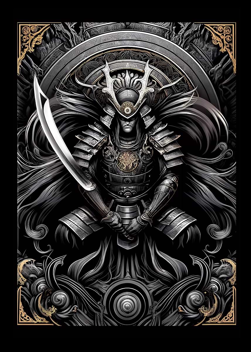 'Gothic Bushido Mural' Poster, picture, metal print, paint by ...