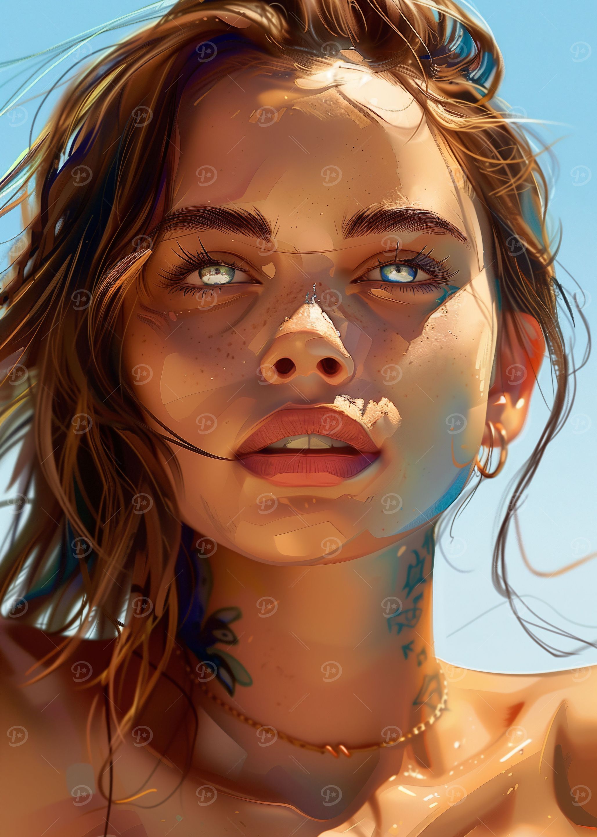 'Portrait of a model' Poster, picture, metal print, paint by Luxury ...