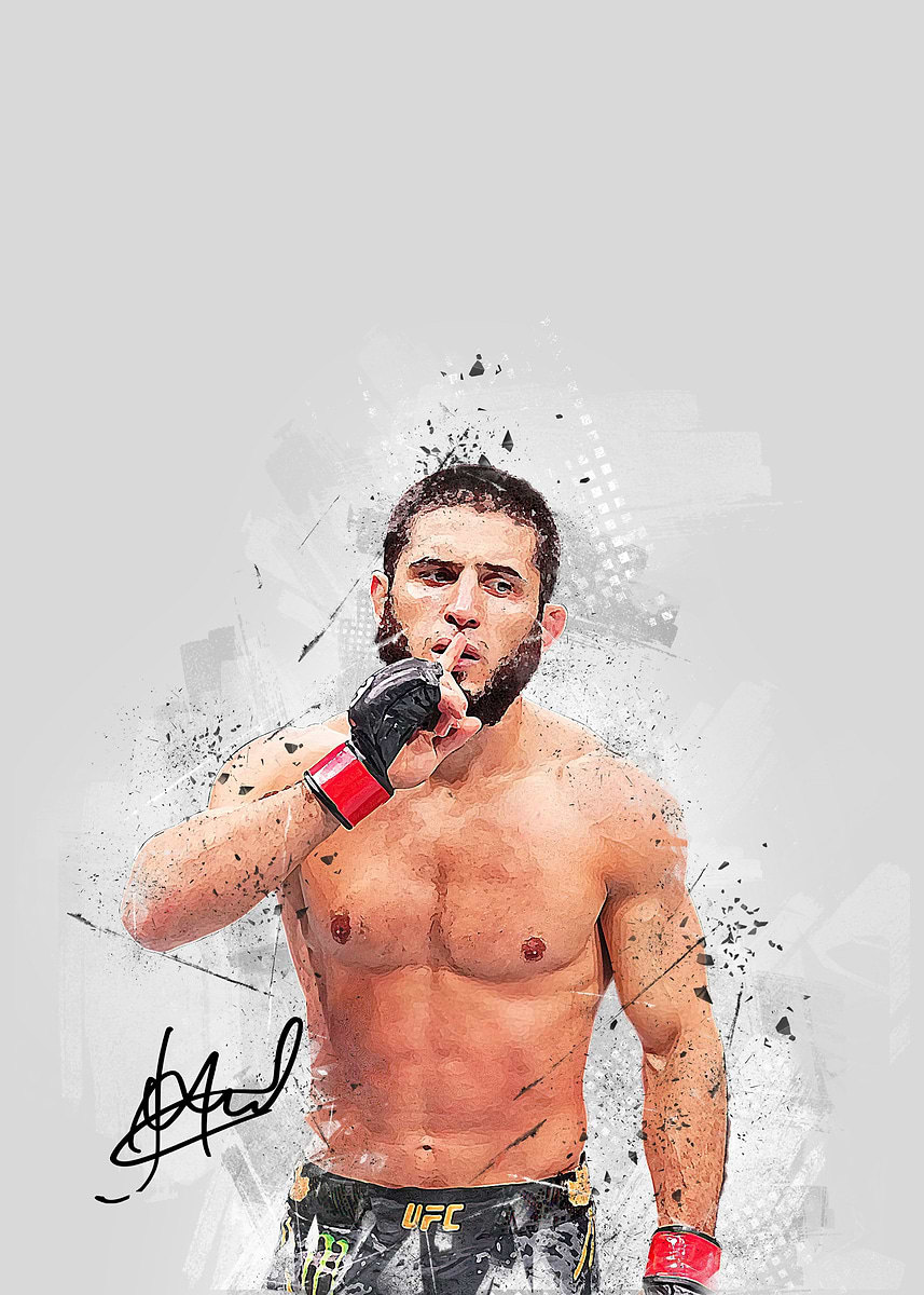 'Islam Makhachev' Poster, picture, metal print, paint by SA KE | Displate