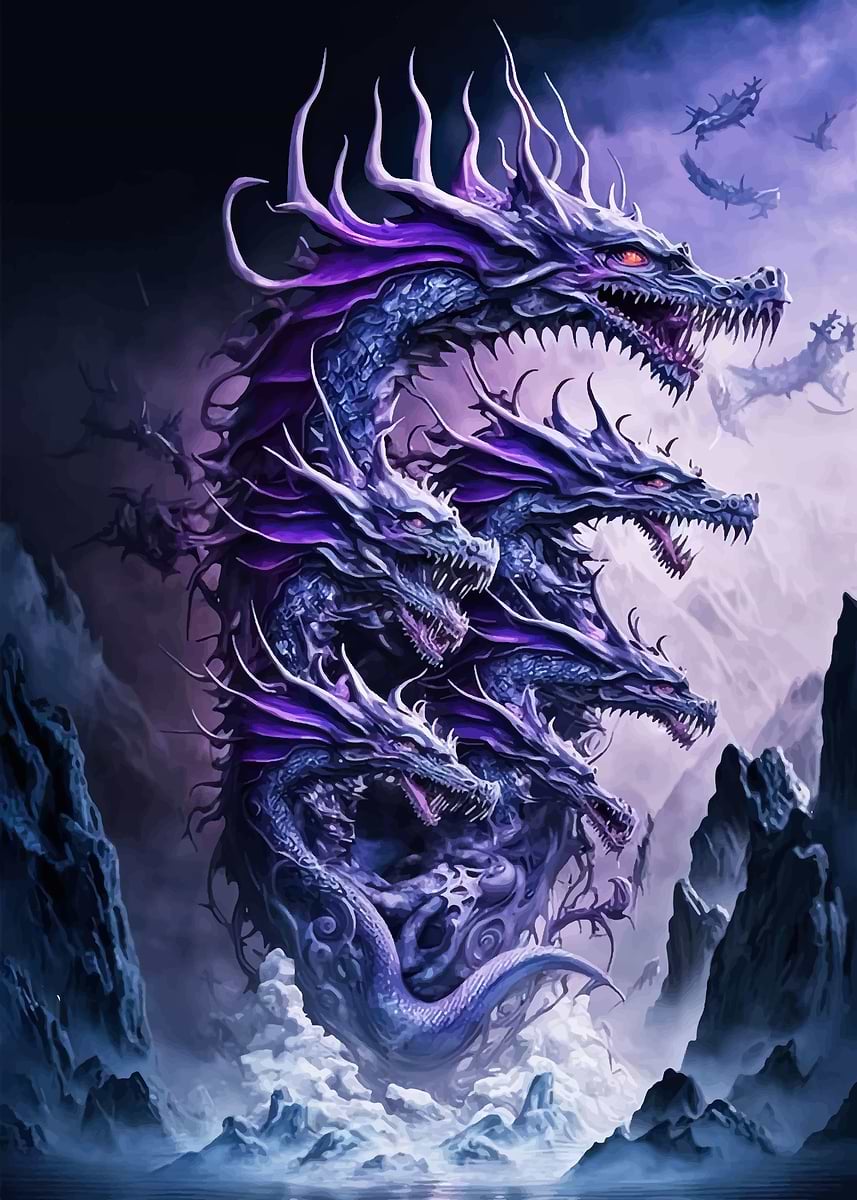 'dragon' Poster, picture, metal print, paint by ucile cuan | Displate