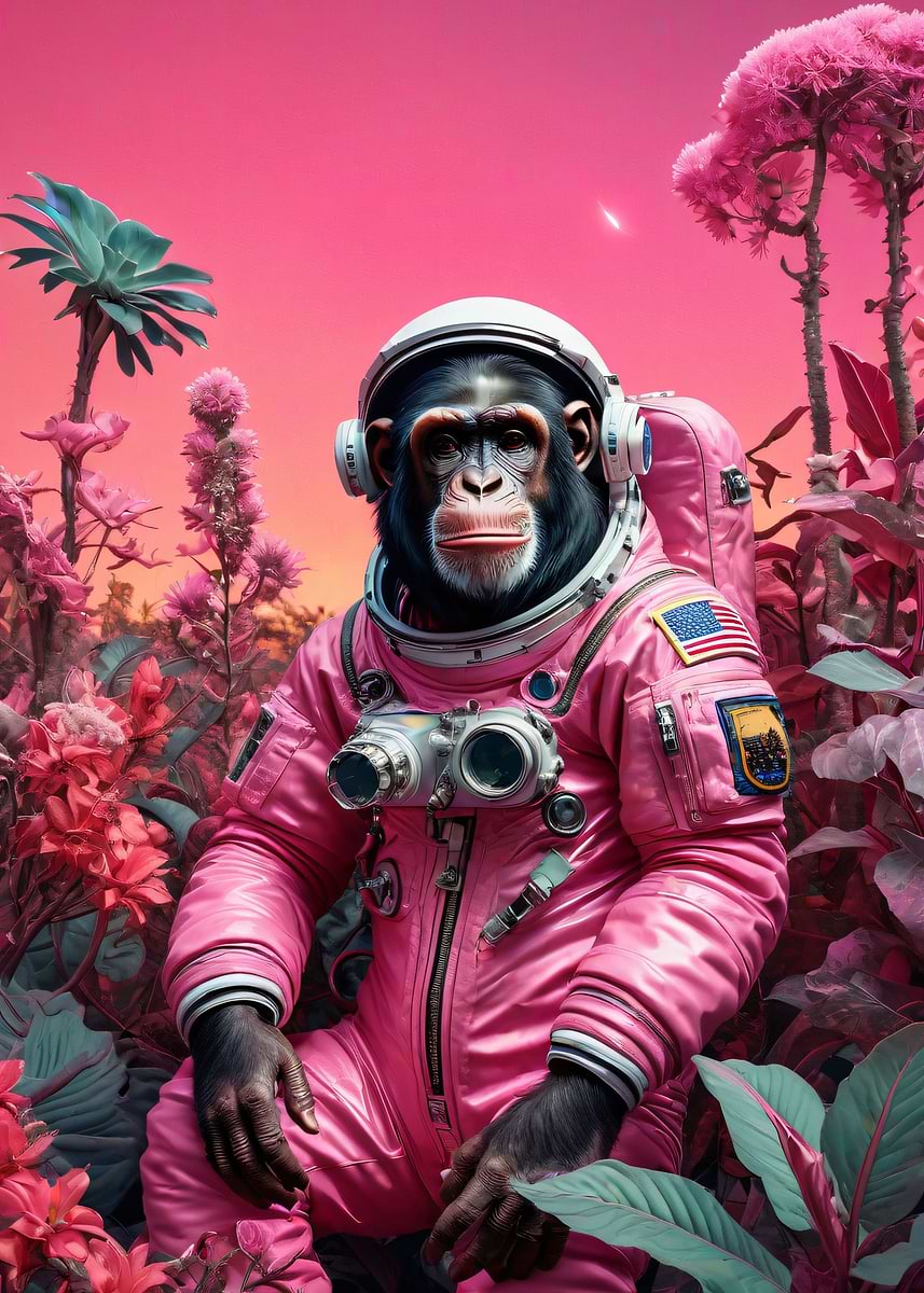 'Cosmic Ape' Poster, picture, metal print, paint by KingTail Designs ...