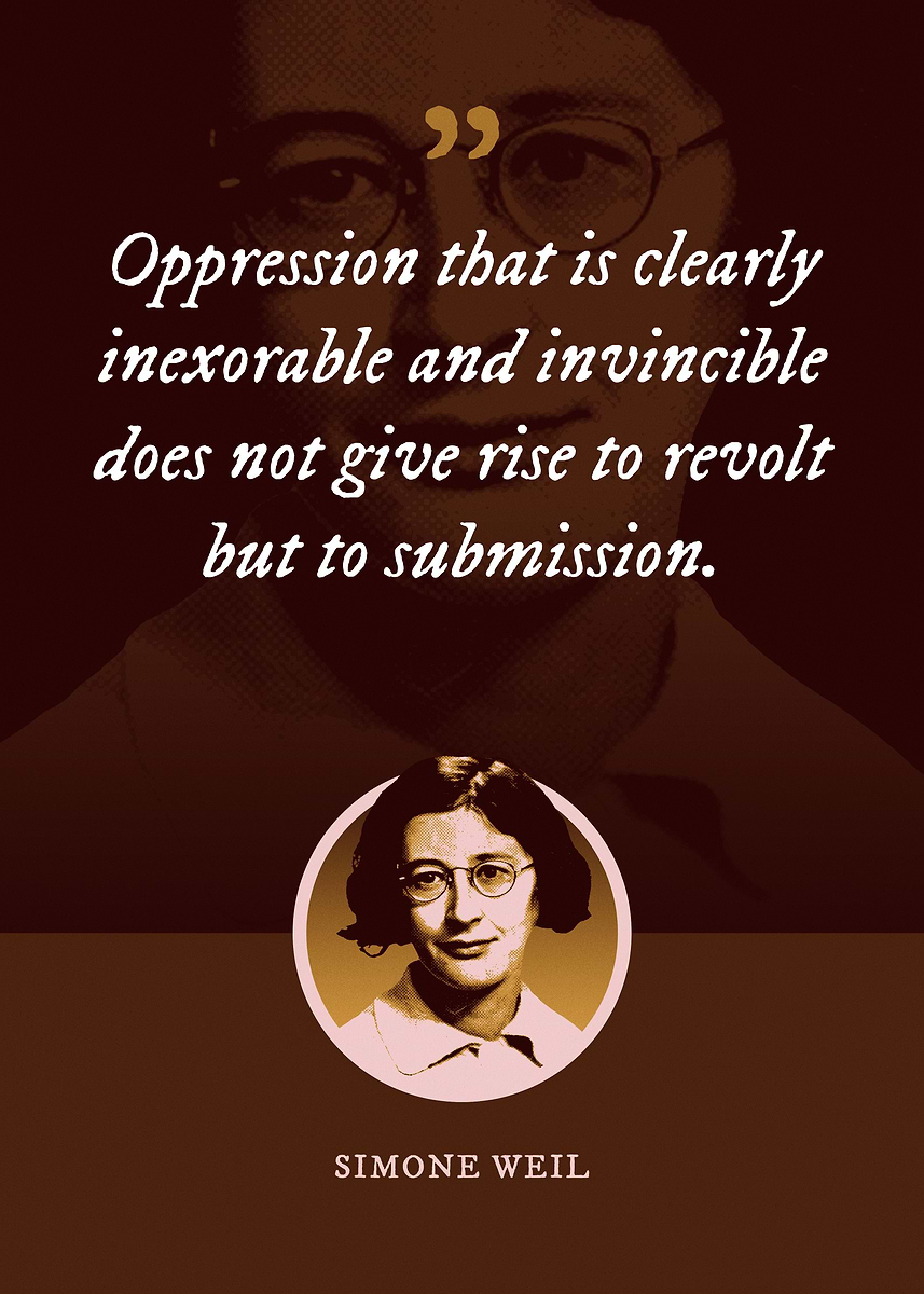 'Oppression that is clearly' Poster, picture, metal print, paint by ...