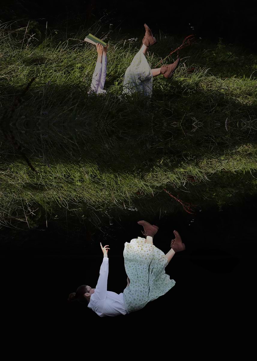 'Down The Rabbit Hole' Poster, picture, metal print, paint by Lily ...