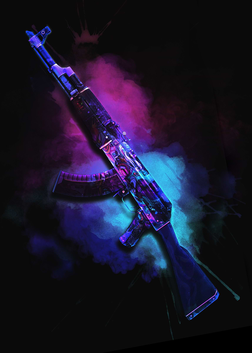 'Machine Gun Art' Poster, picture, metal print, paint by Fidy Art ...