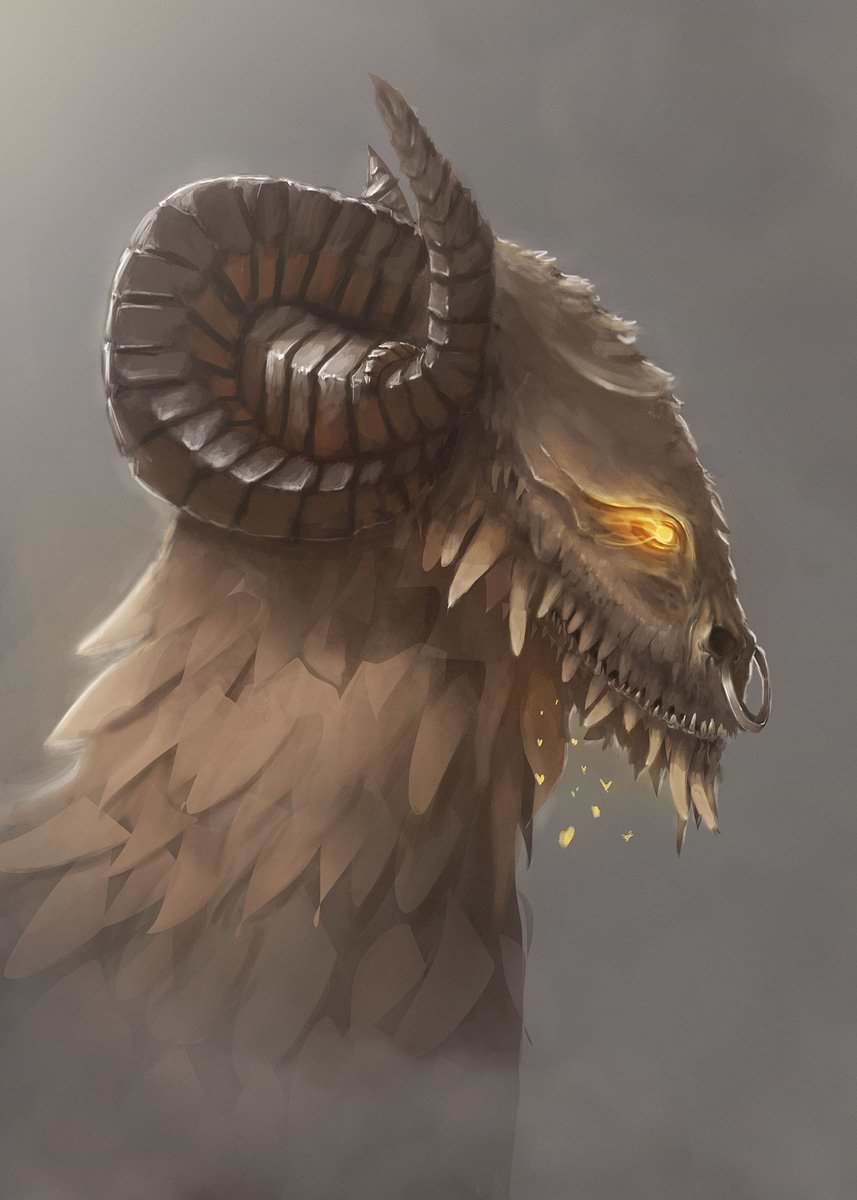 'Fantasy animal portrait' Poster, picture, metal print, paint by ...