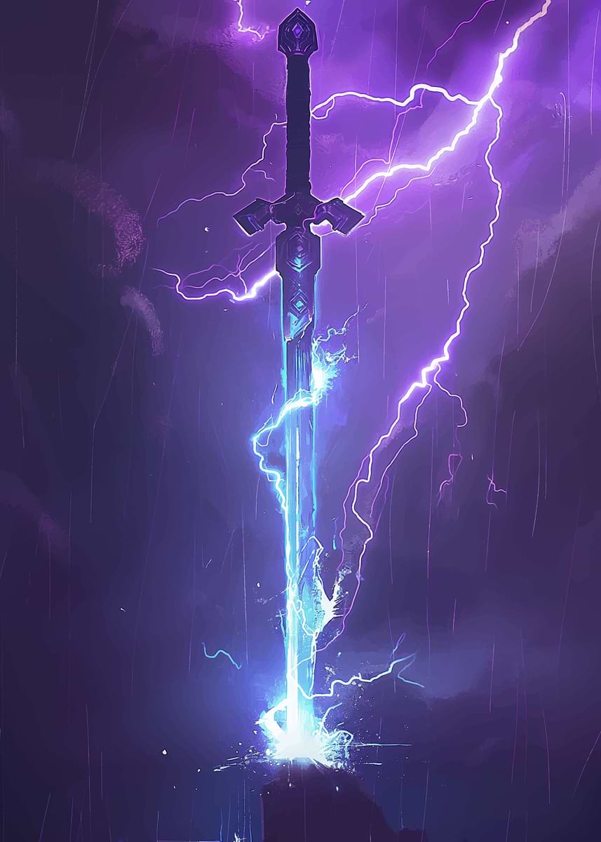 'Sword of the Stormbringer' Poster, picture, metal print, paint by ...