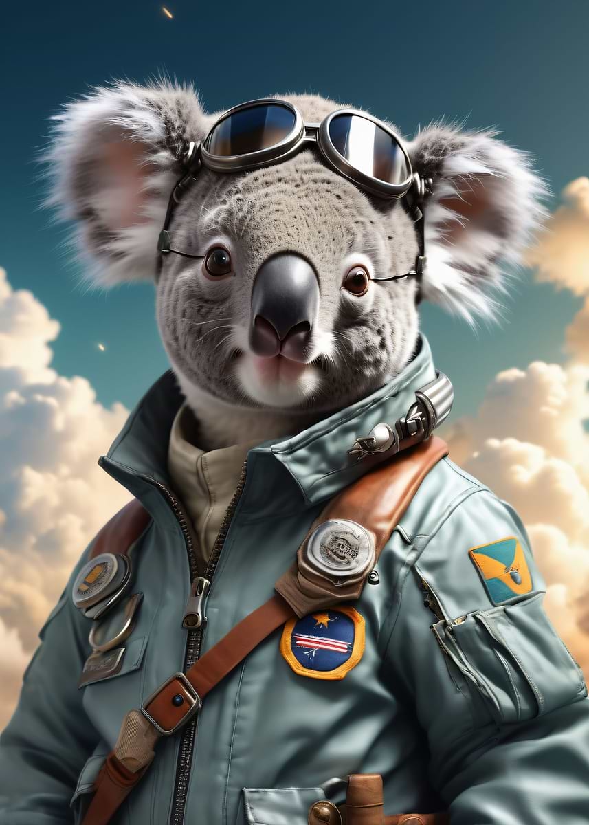 'Koalas Can Fly Too' Poster, picture, metal print, paint by KingTail ...