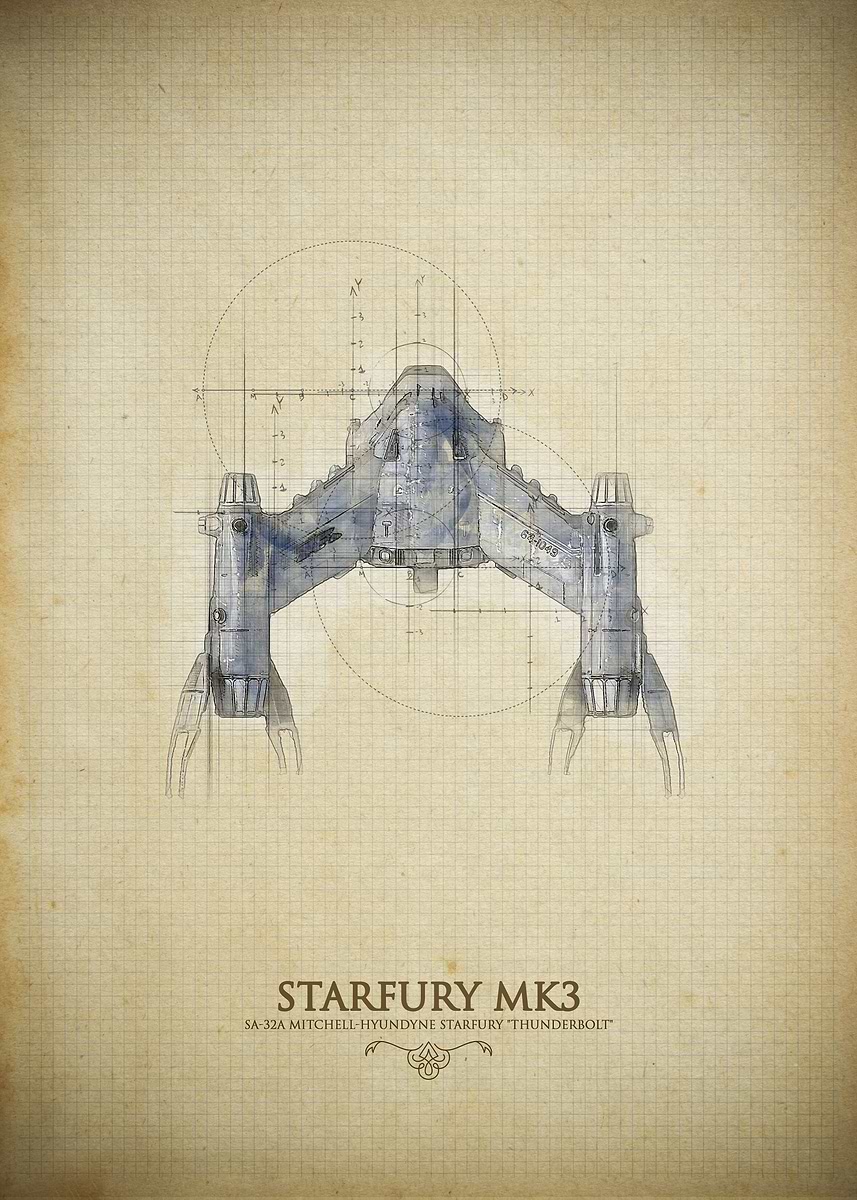 'Babylon 5 StarFury' Poster, picture, metal print, paint by Arturo Vivo ...