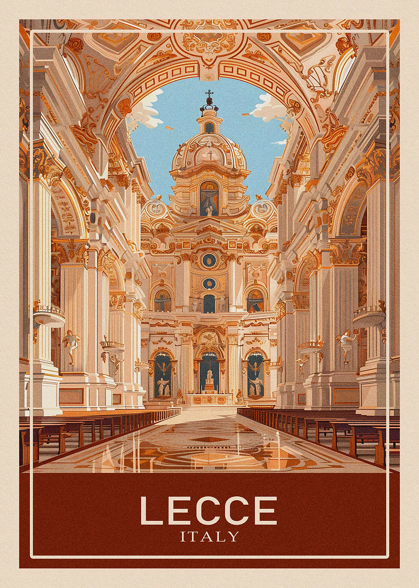 'Lecce Italy' Poster, picture, metal print, paint by Travel Studio ...