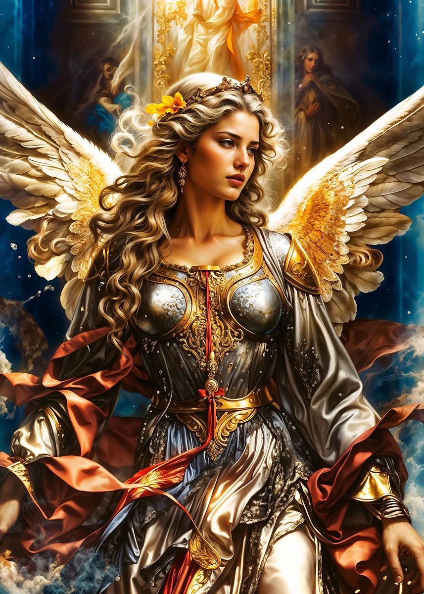 'A Serene Vision of Purity' Poster, picture, metal print, paint by ...