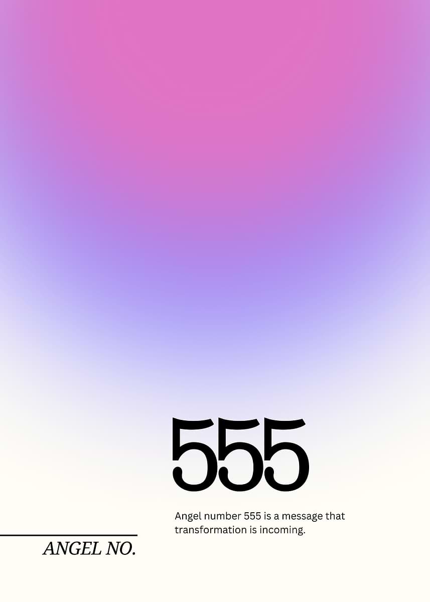 'Angel Number 555' Poster, picture, metal print, paint by Martin | Displate