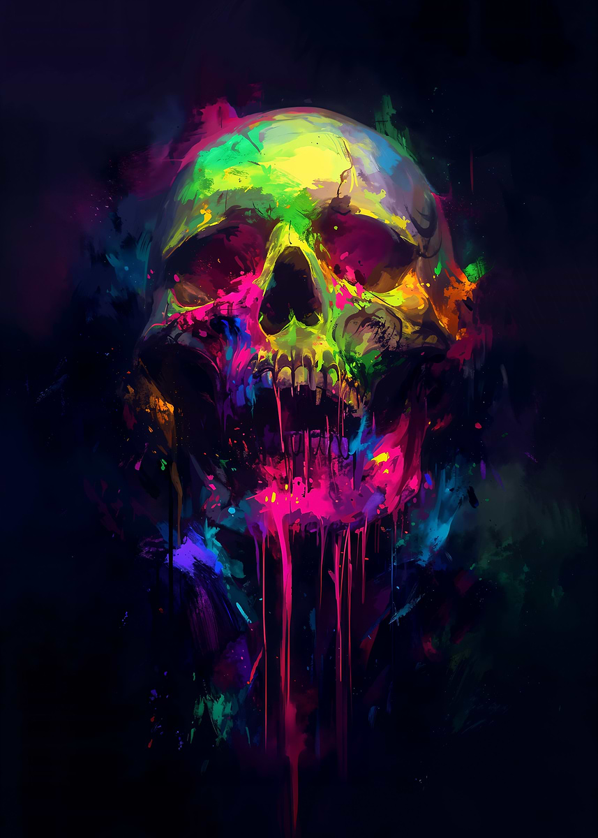 'Colorful Abyss' Poster, picture, metal print, paint by Valqira | Displate