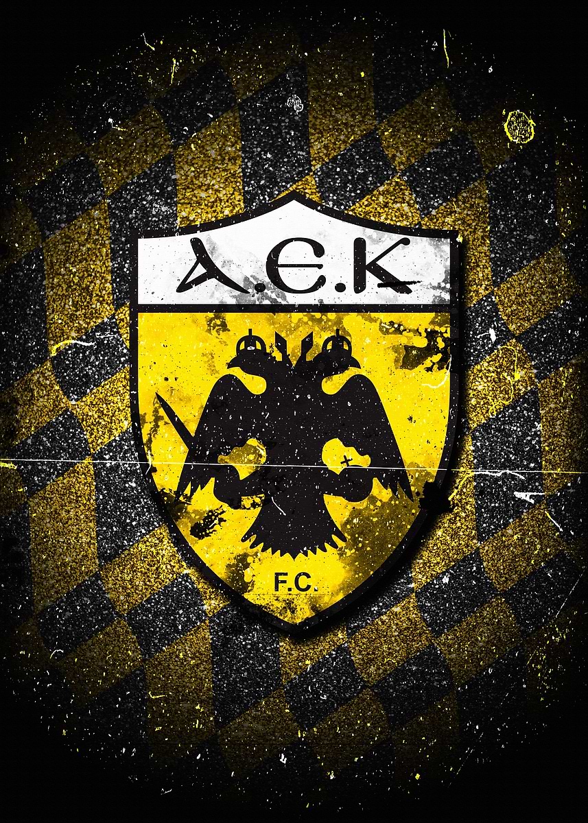 'AEK Athens Glitter' Poster, picture, metal print, paint by Elvira A. Nguyen | Displate