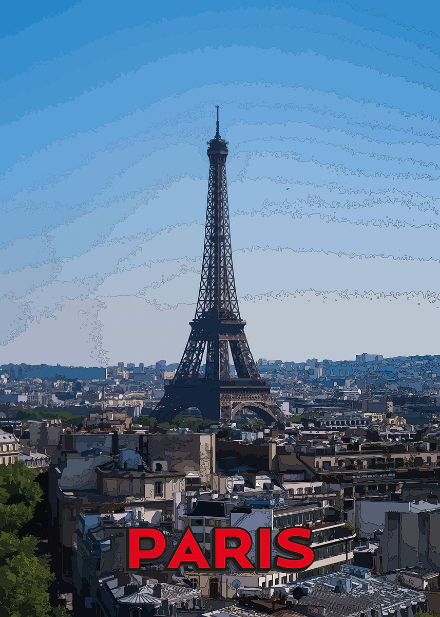 'Paris Poster' Poster, picture, metal print, paint by Erwan MAITRE ...