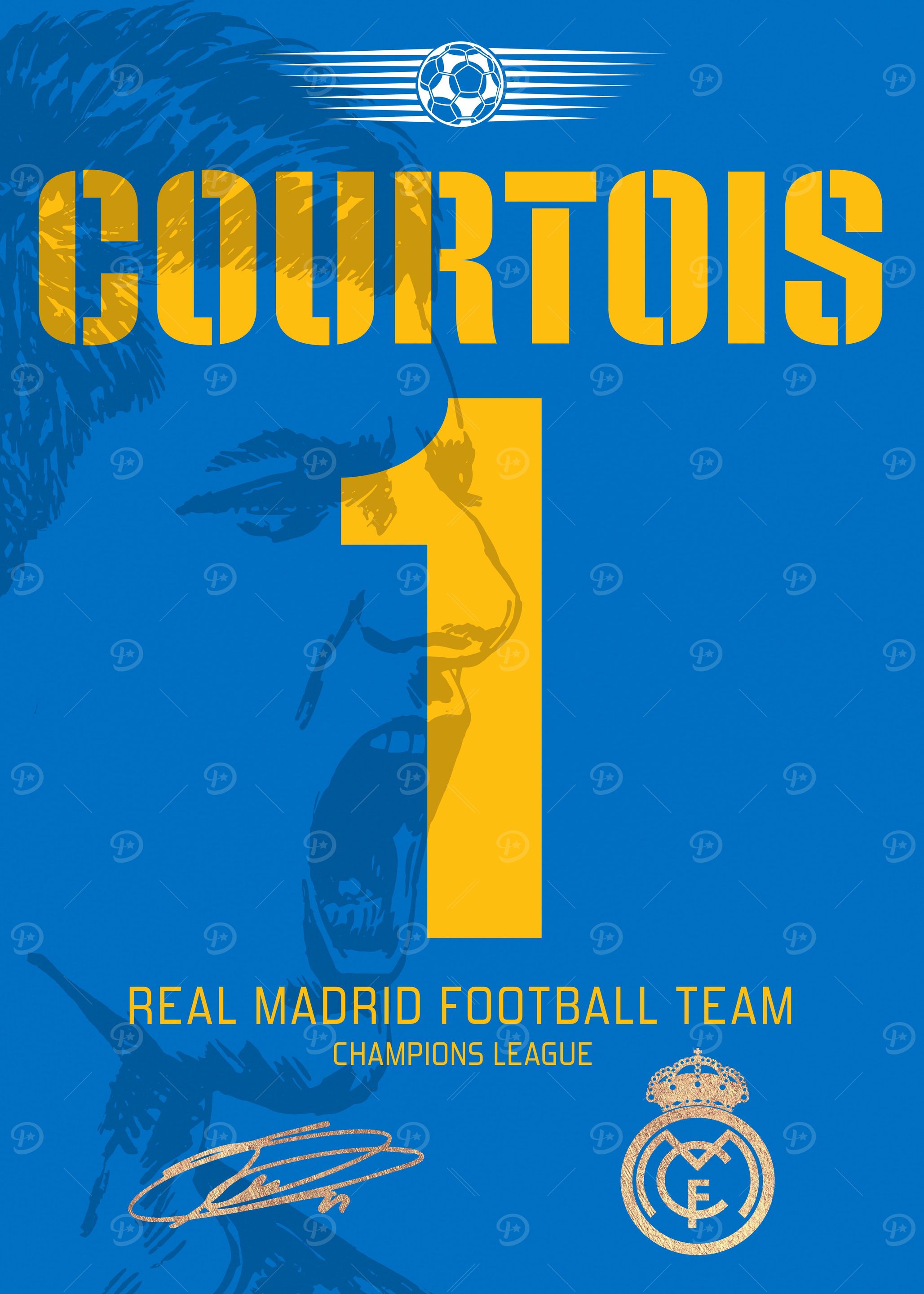 'Thibaut Courtois Real Mad' Poster, picture, metal print, paint by Evan ...